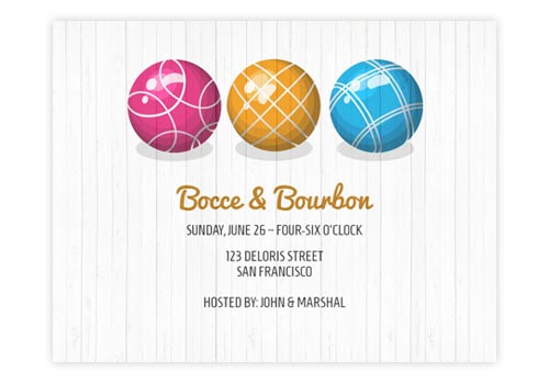 Bocce Tournament Online Invitation