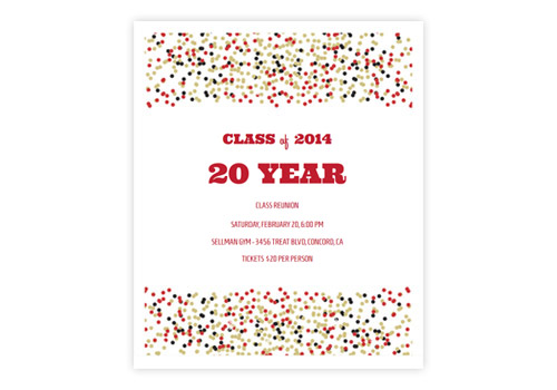 Red Confetti Invitation | Sendo