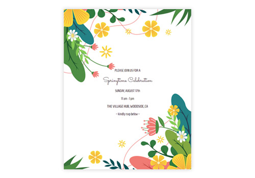 Spring Flowers Invitation | Sendo