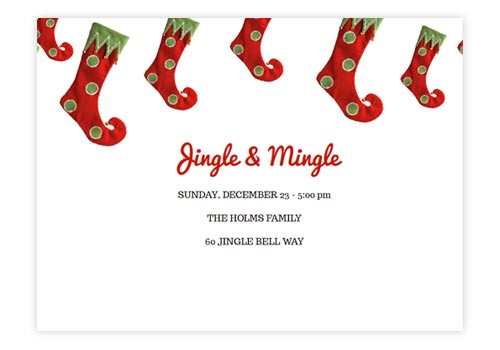 Christmas Stockings Online Invite
