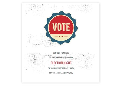Vote Election Invitation | RSVP Tracking | Sendo